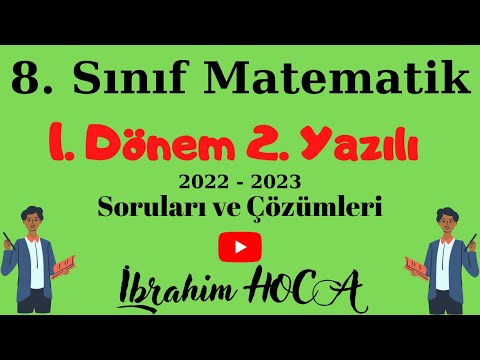 8. Sınıf Matematik 1. Dönem 2. Yazılı Soruları ve Çözümleri