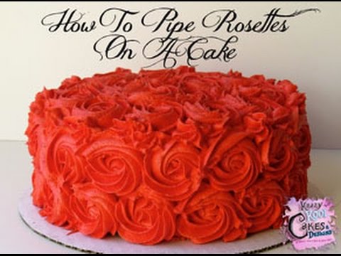 How To Pipe Rosettes On A Cake - YouTube