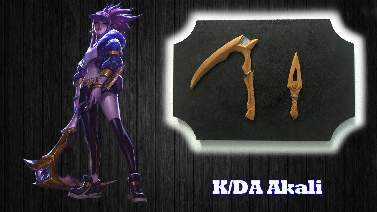 Making Mini K/DA Akali Weapon (League of Legends) - Wooden Gear Ep 1 ...