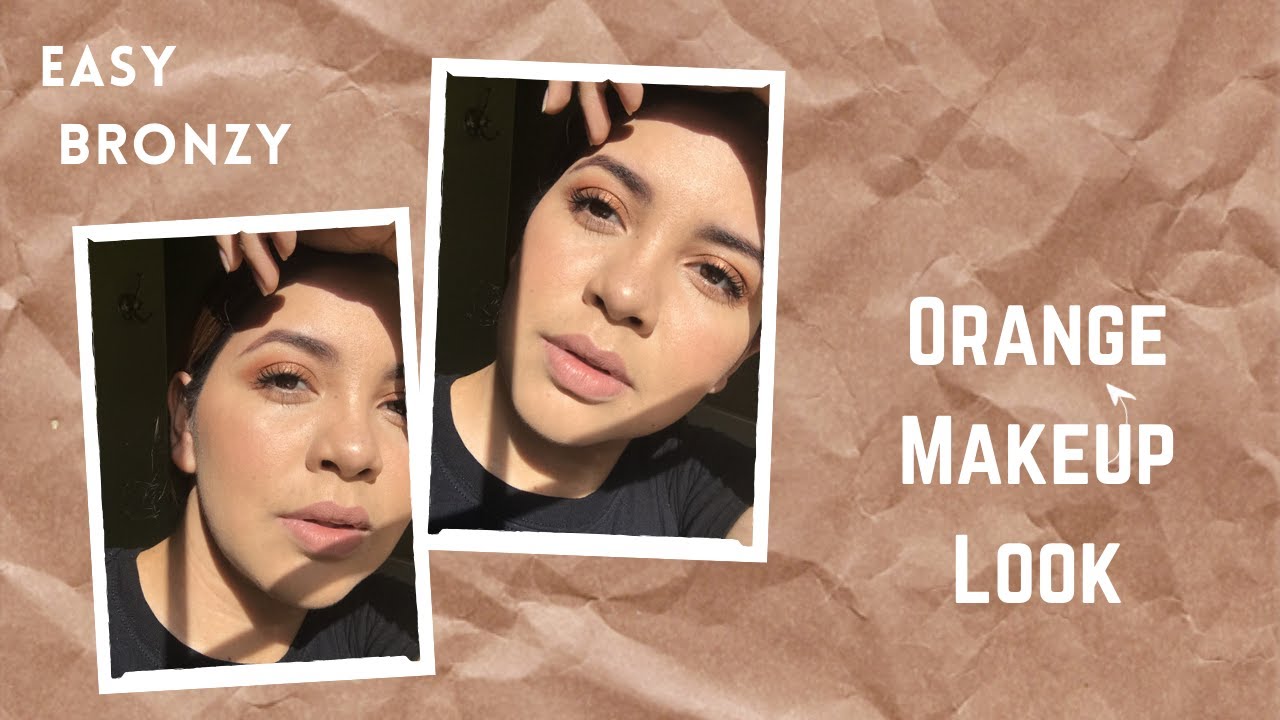 EASY ORANGE MAKEUP LOOK - YouTube