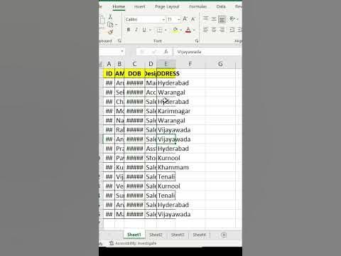 #Shorts | Keyboard ShortCut to AutoFit Column Width Data in Excel ...