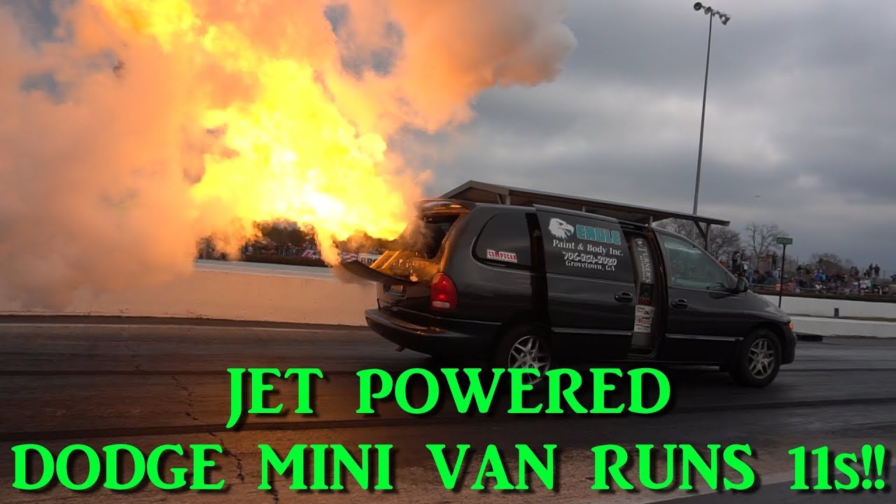 JET POWERED Dodge Mini van!! - YouTube
