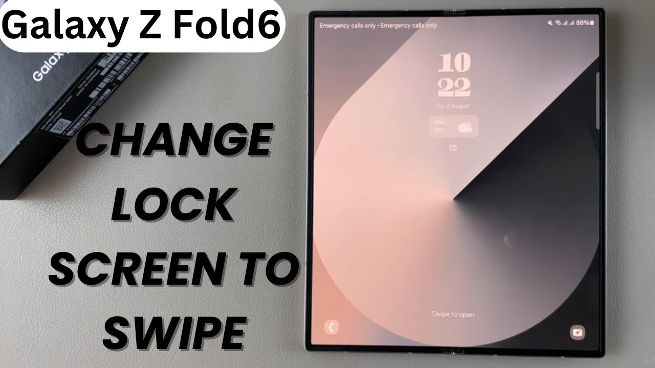 How To Change Lock Screen Type To Swipe On Samsung Galaxy Z Fold 6 ...