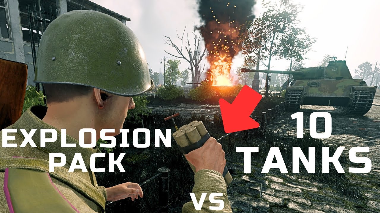 Explosion pack vs 10 tanks | Enlisted | №1 - YouTube