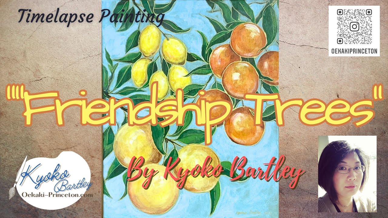 Friendship Trees | Time-lapse Painting | Acrylic on Canvas | Kyoko ...