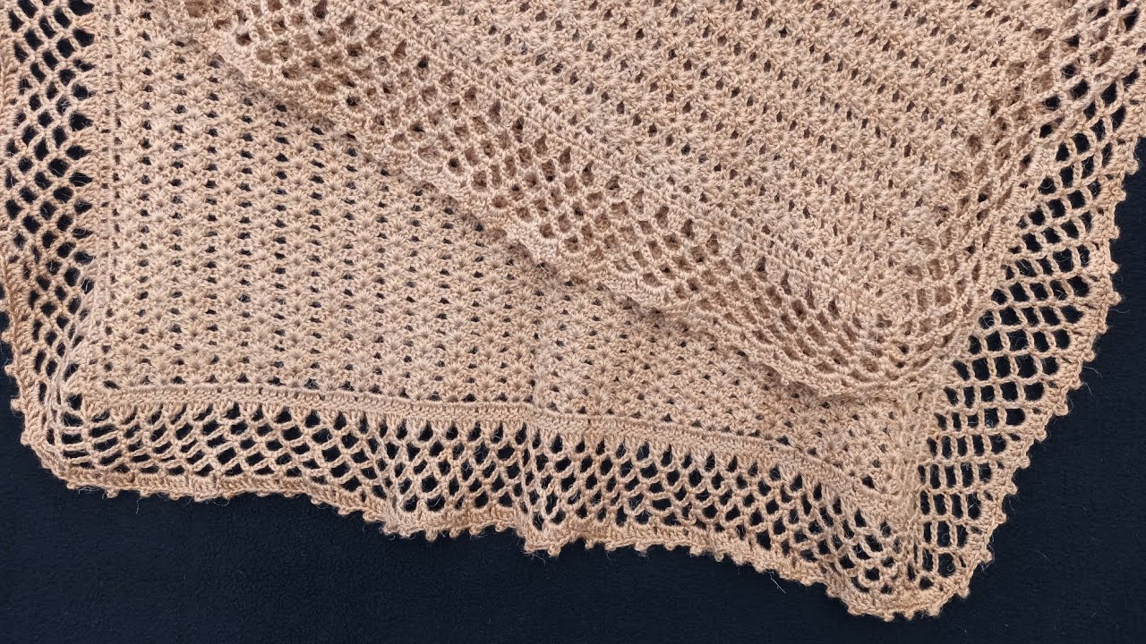 couverture bébé au crochet - YouTube