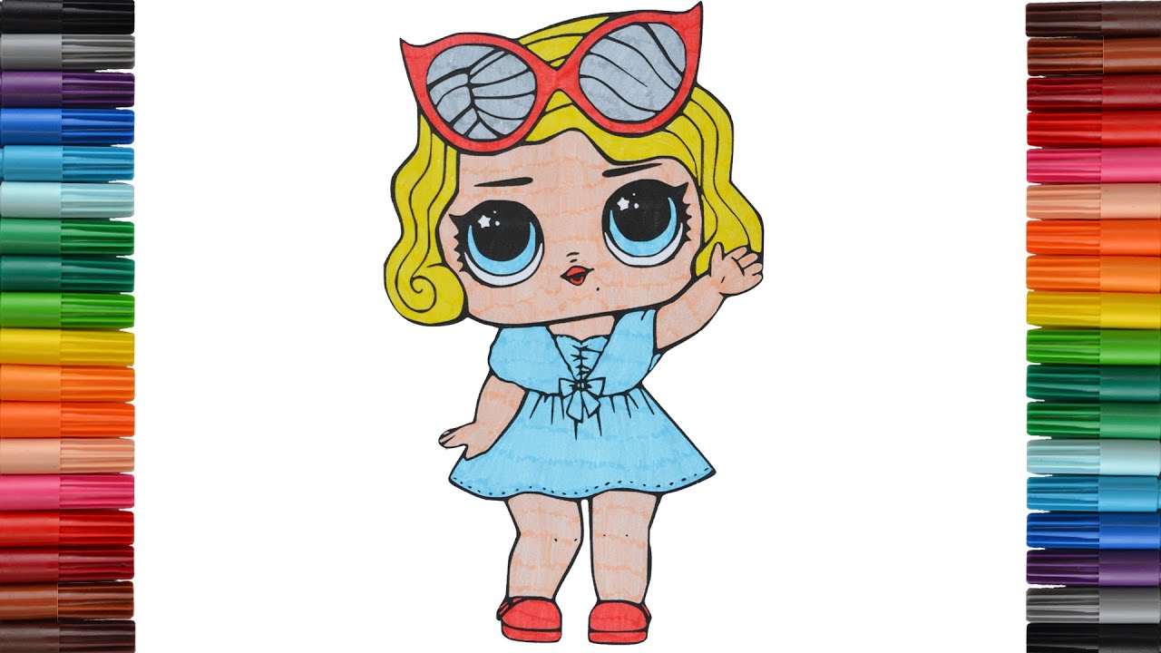 Easy Coloring LOL Surprise Doll "Leading Baby" | Drawing Funny Pages ...