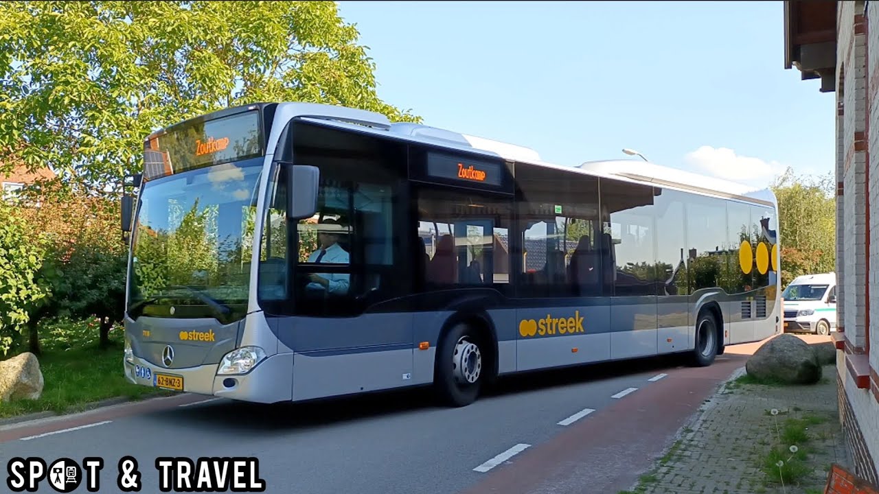 Citaro C2 LE rijdt door Niezijl, als lijn 637 naar Zoutkamp // Qbuzz ...