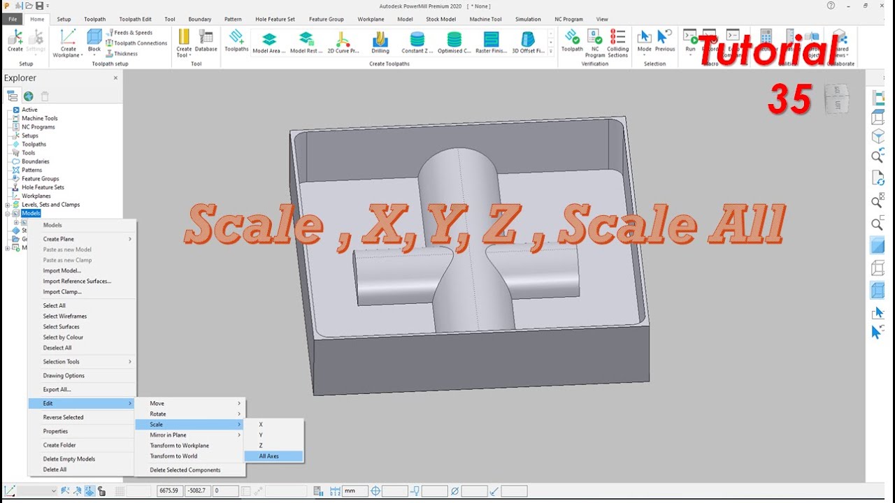 autodesk powermill scale tutorial | How to Scale XT Model Size tutorial ...