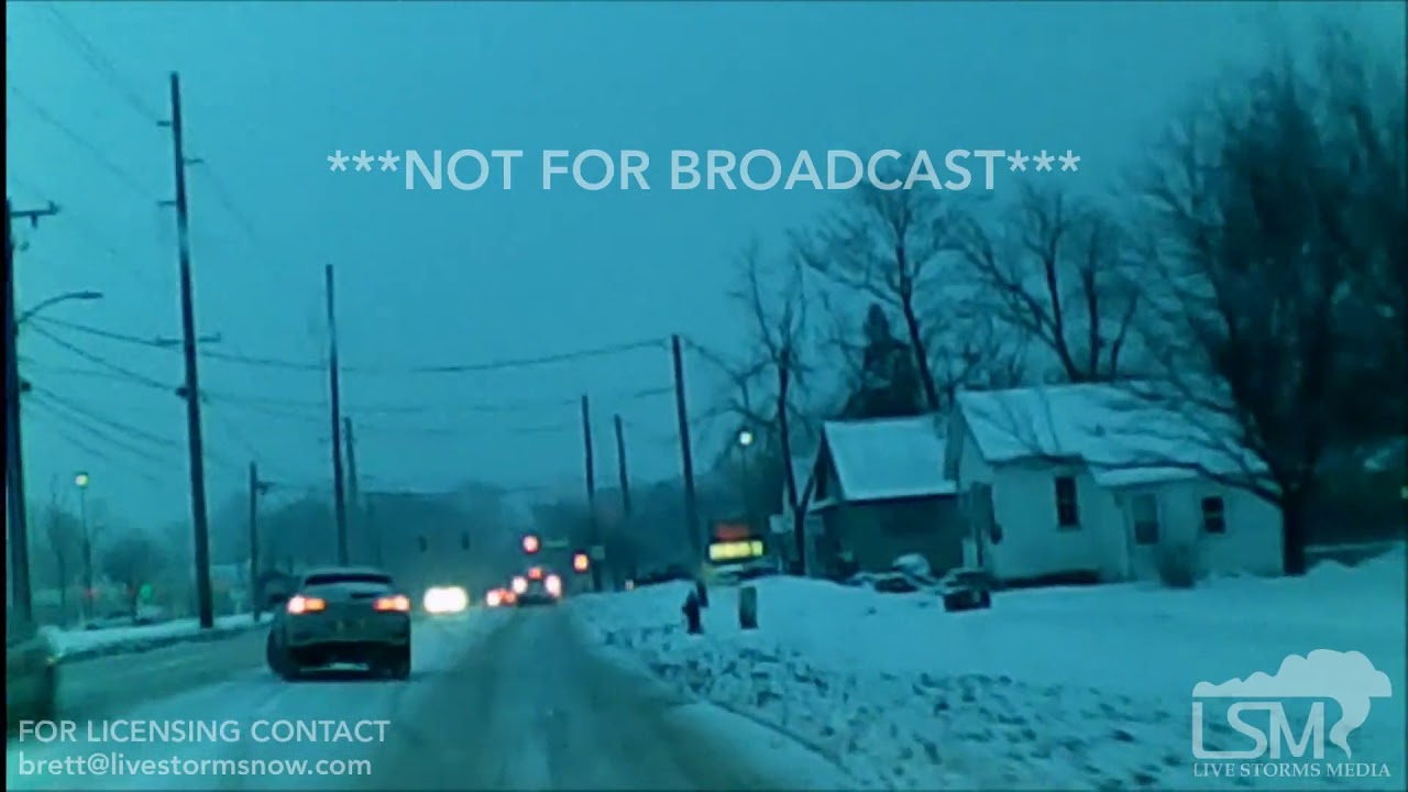 2-8-2018 Cedar Rapids, IA Winter Driving Conditions, People Shopping ...