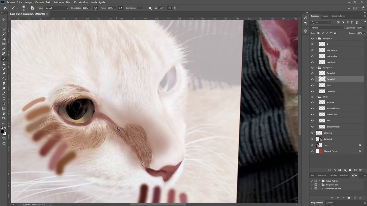 ILUSTRAÇÃO REALISTA DIGITAL | Gato Speed Drawing - YouTube