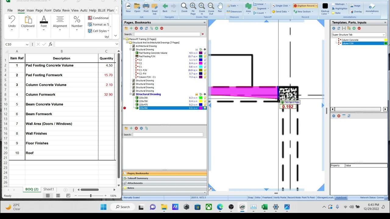 Beams with Planswift - YouTube
