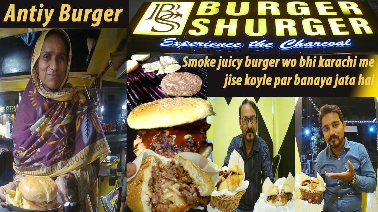 Burger shurger Grilled burger charcoal burger beef and chicken antiy ...