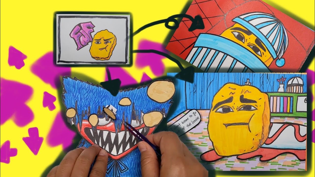 [PAPER DIY]FNF Nugget can't stand it anymore/POPPY PLAY TIME/HUGGY ...