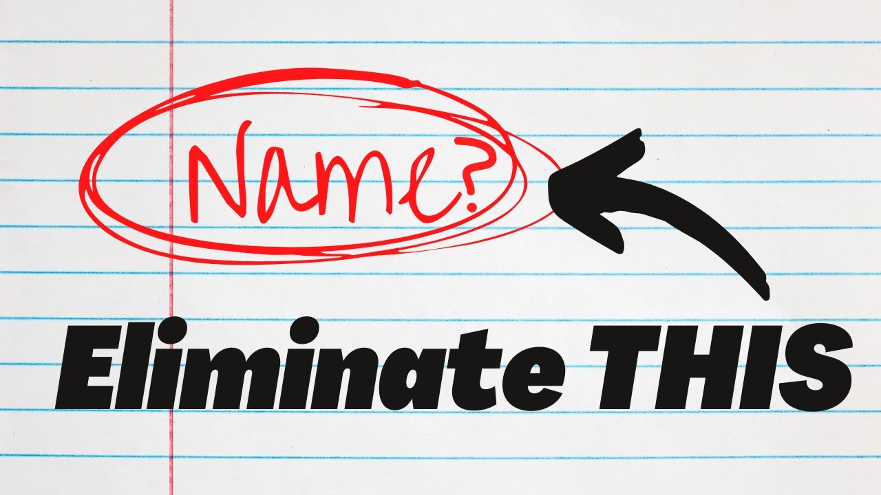 Never Have a NO NAME Paper Again! - YouTube