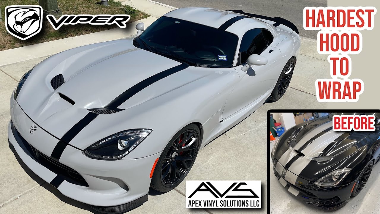 Fully Wrapping a Dodge Viper. Apex Vinyl Solutions LLC - YouTube