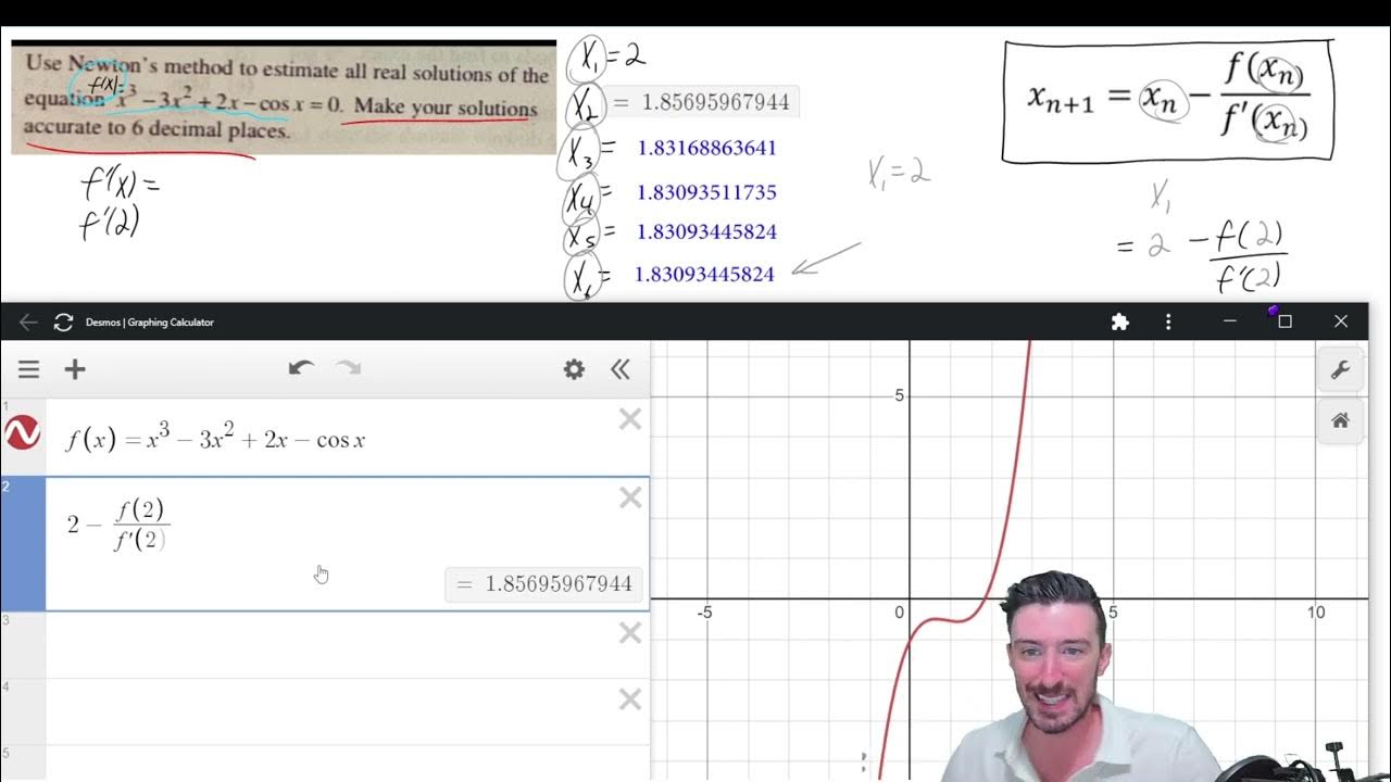 Newton's method using Desmos! - YouTube
