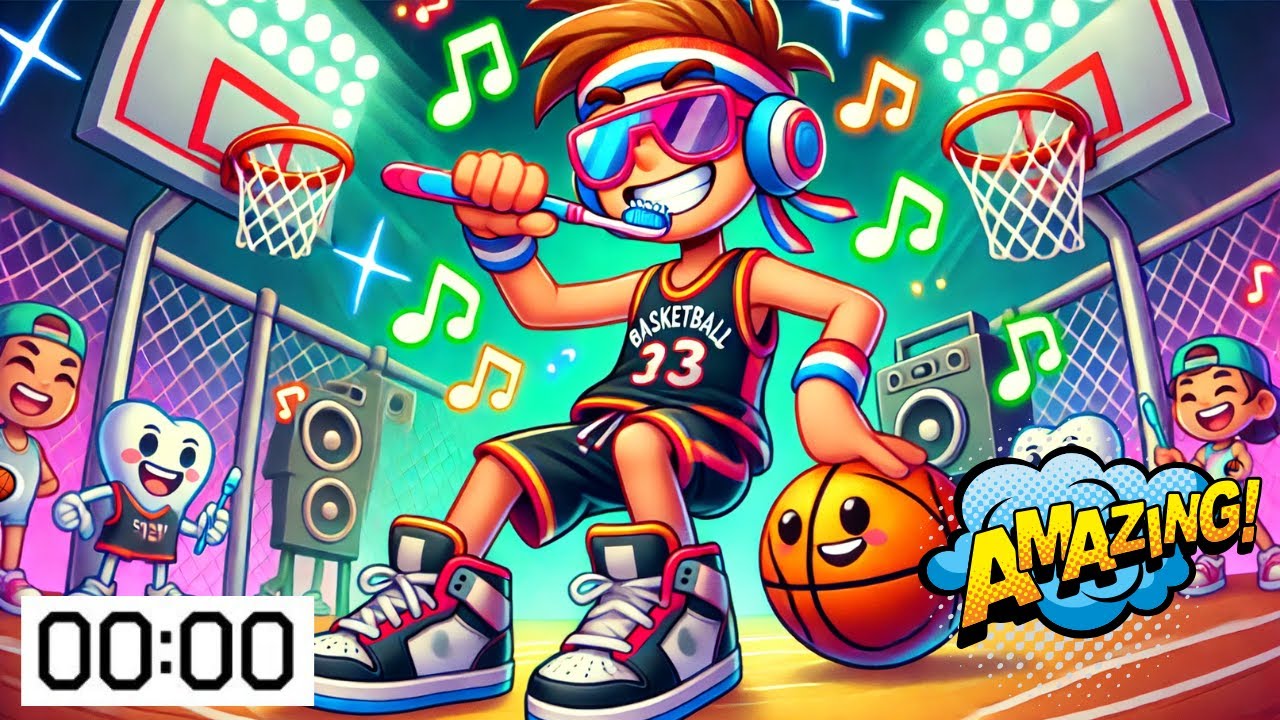 Brush Like A Baller Basketball Toothbrushing Song for Kids | Magic ...