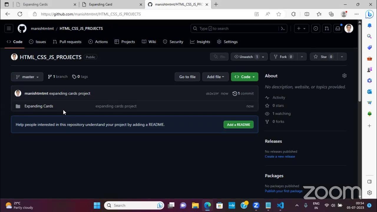 Expanding Cards | HTML CSS JavaScript | Tutorial Project - YouTube