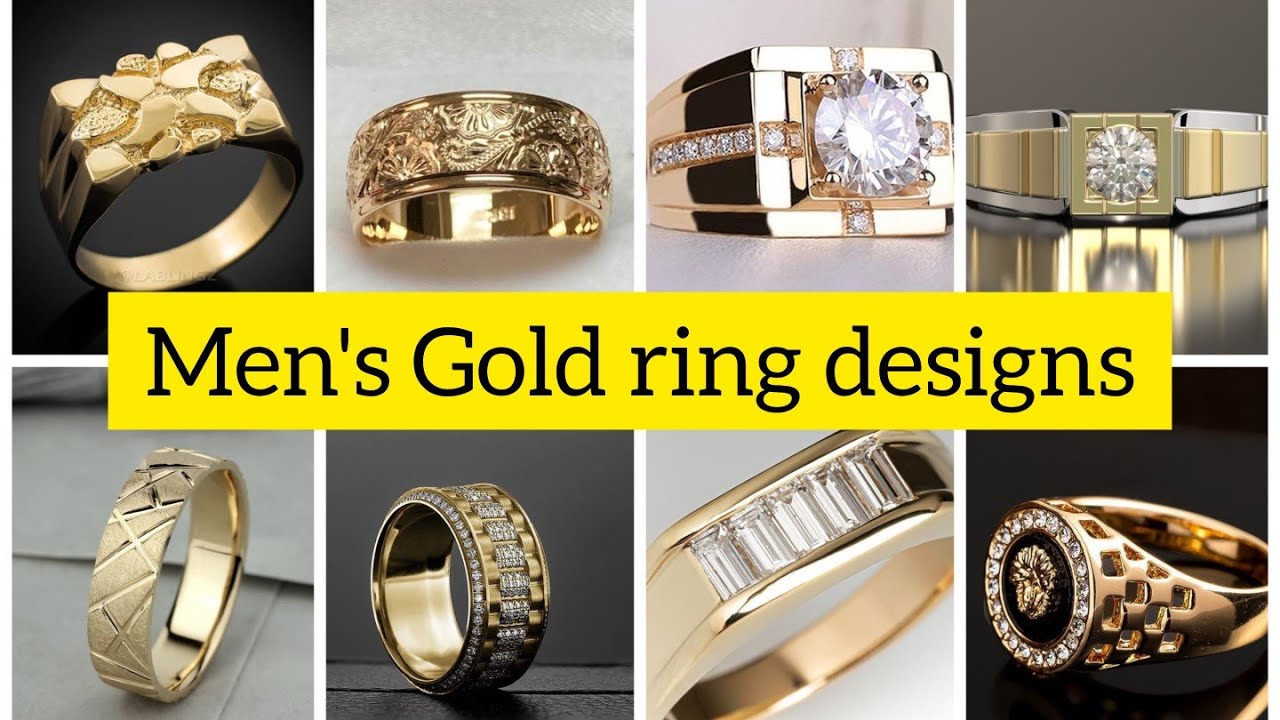 Most Attractive Stylish Men's Gold ring designs for Engagement, wedding ...