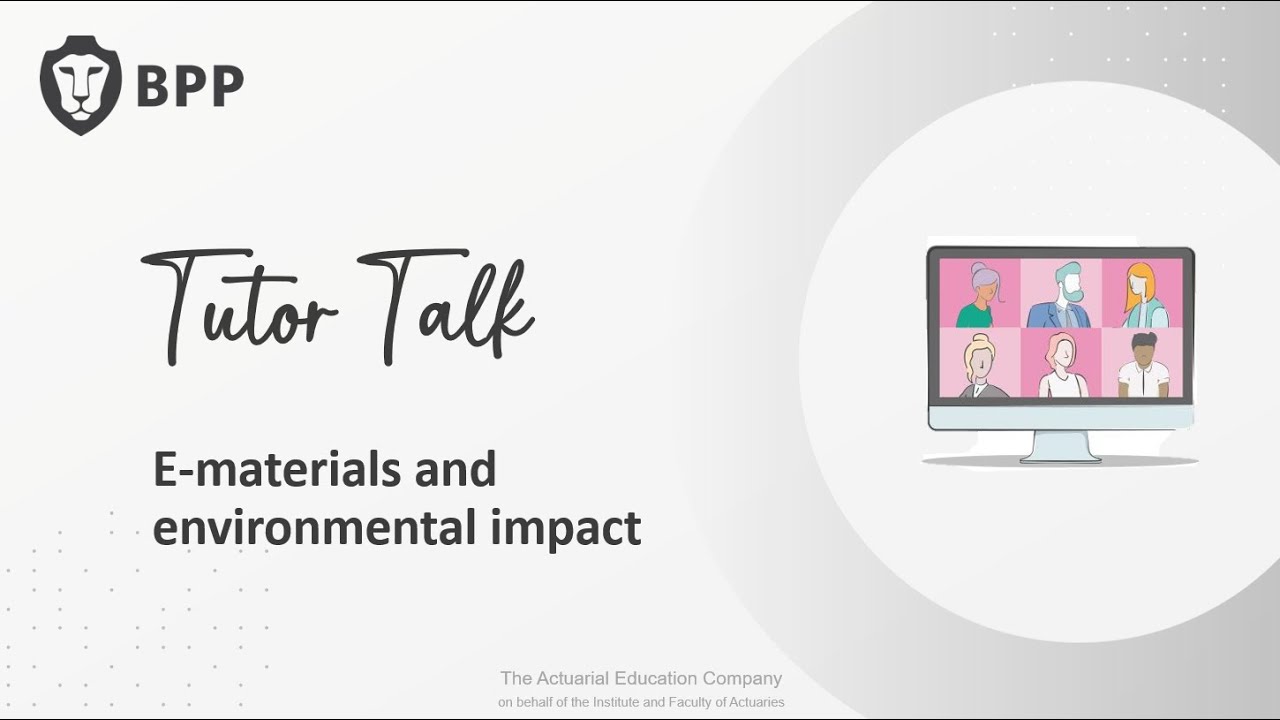 Tutor Talk - e-materials and environment impact - YouTube