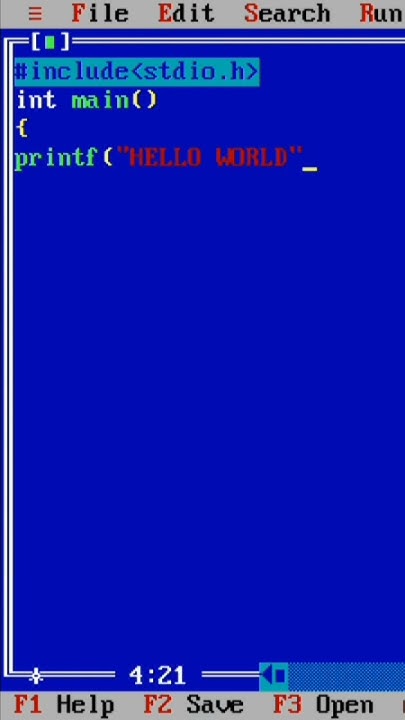 Print "Hello World" in c programming|#cprogramming#trending#song#coding #programming # ...