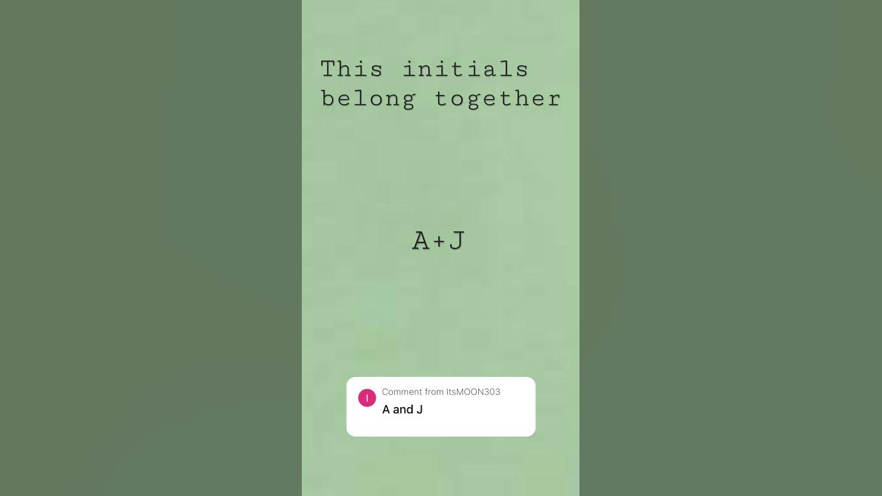 This initials belong together - YouTube