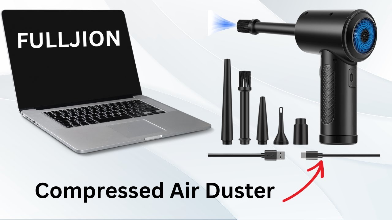Revitalize Your PC with Precision: Fulljion Compressed Air Duster - YouTube