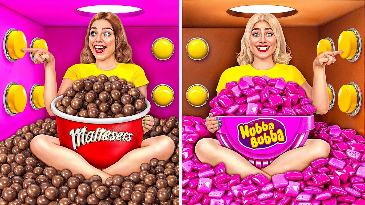 1000 मिस्ट्री बटन चैलेंज | केवल 1 आपको भागने देता है Choco DO - YouTube