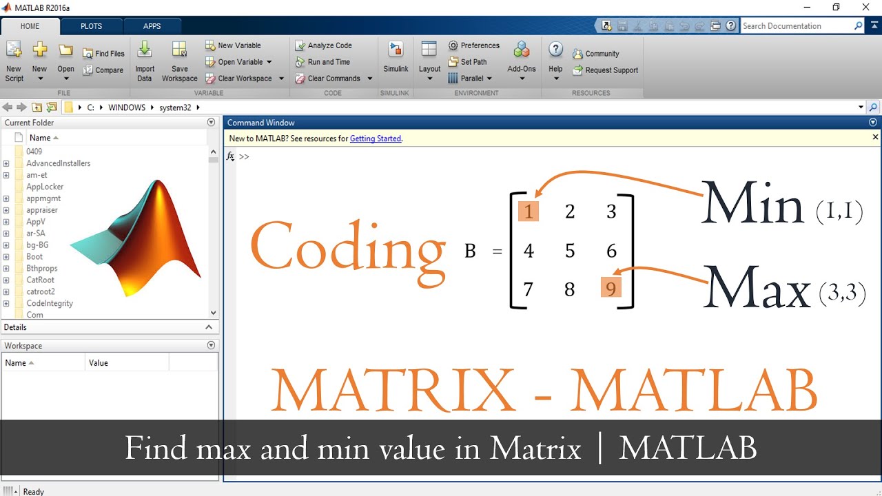 How To Find Max Min Value In Large Data Set Matrix In MATLAB MATLAB