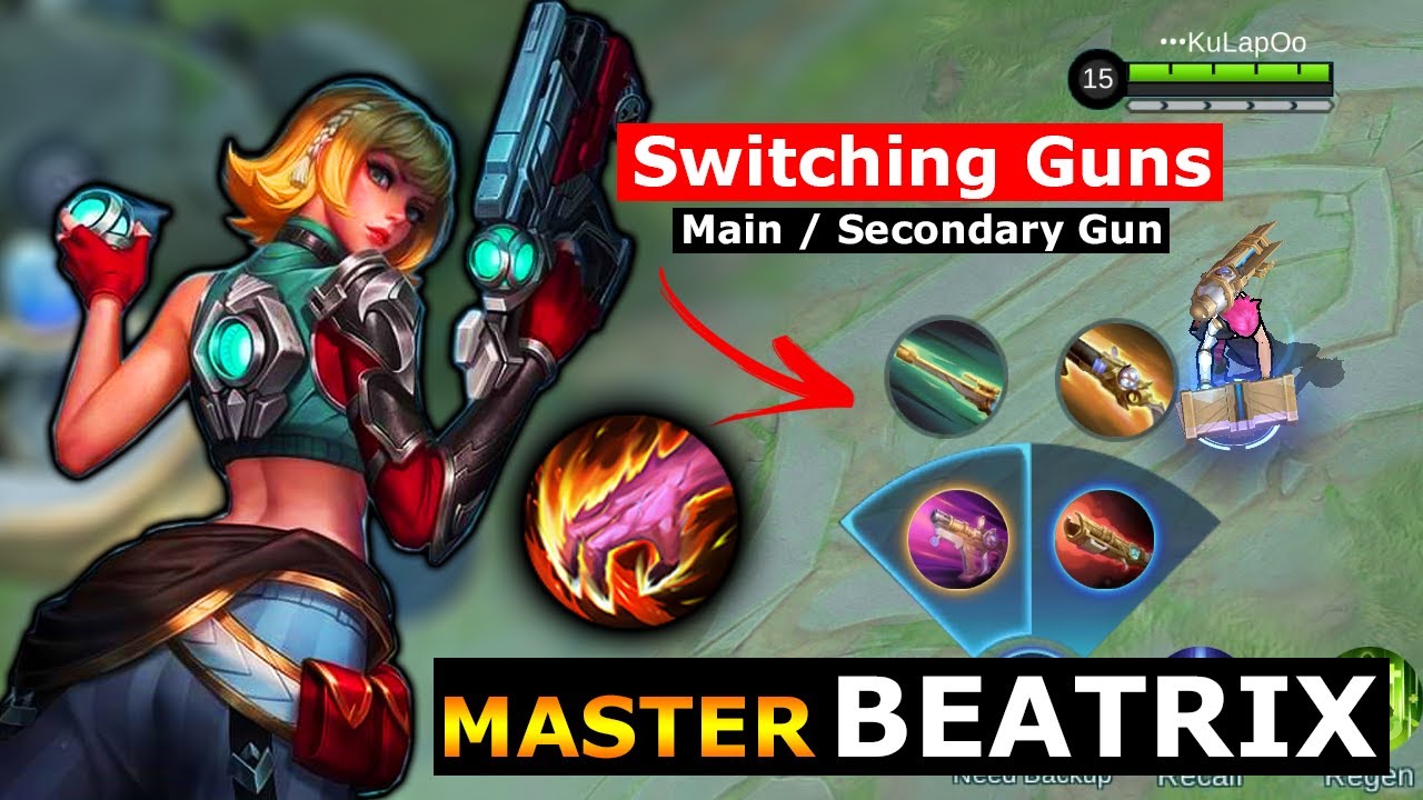 HOW TO USE 4 GUNS OF BEATRIX | MOBILE LEGENDS - YouTube