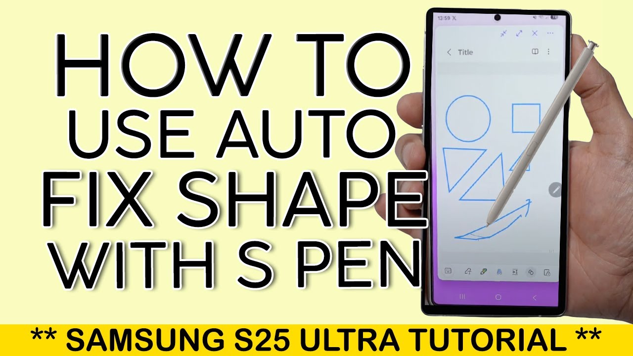 How to Turn On AutoFix Shape Feature on Samsung Notes | Draw Perfect ...