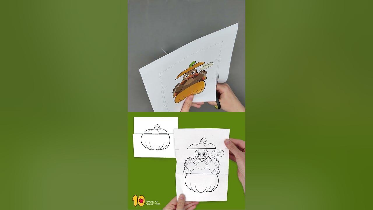 Turkey Jumping Out of a Pumpkin - Thanksgiving Craft - YouTube