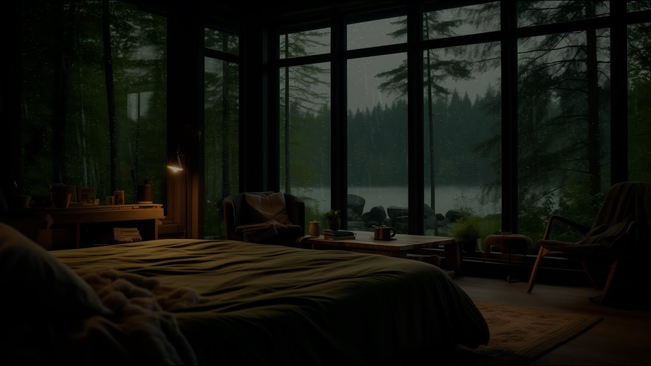 3 Hours | Relaxing Rain On Lake For Meditation And Inner Peace | Rain ...