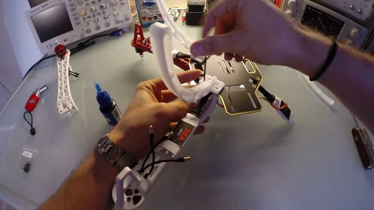 DJI F450 Build #4: Landing Gear & Frame Arms - YouTube