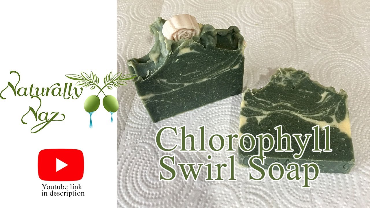 How I Make Natural Soap Chlorophyll Swirl - YouTube