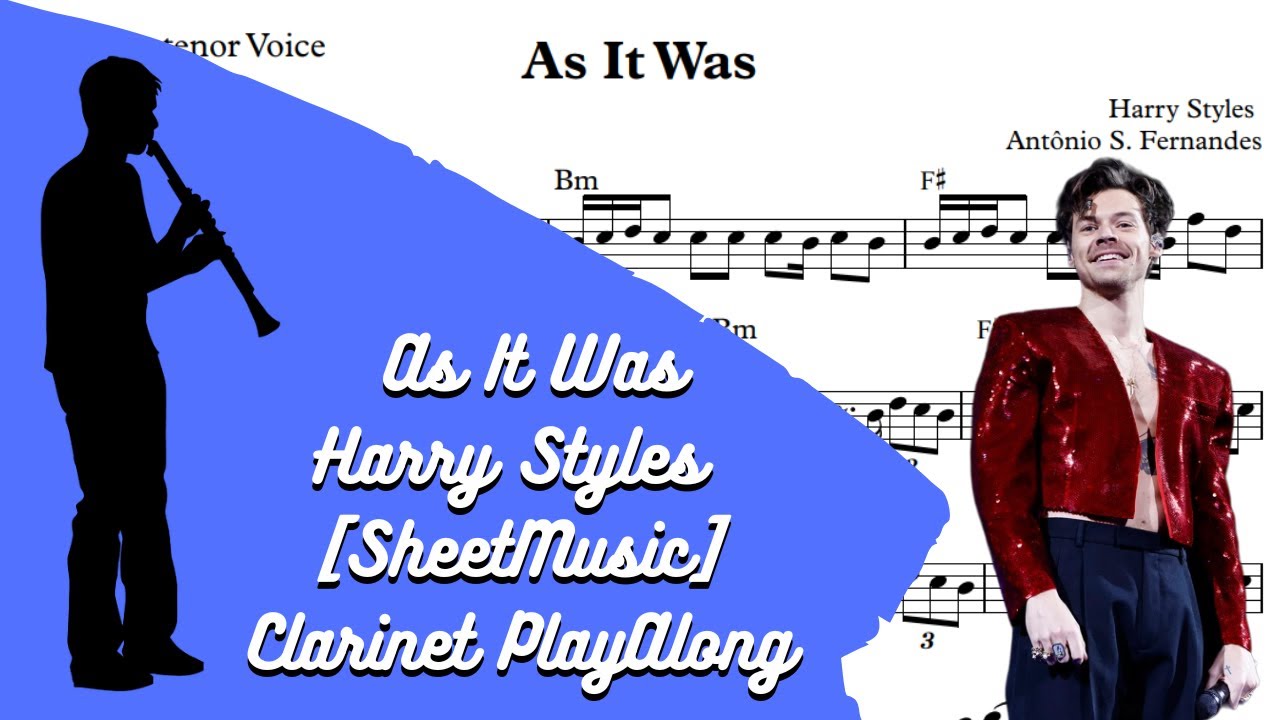 As It Was - Harry Styles [SheetMusic] Clarinet PlayAlong - YouTube