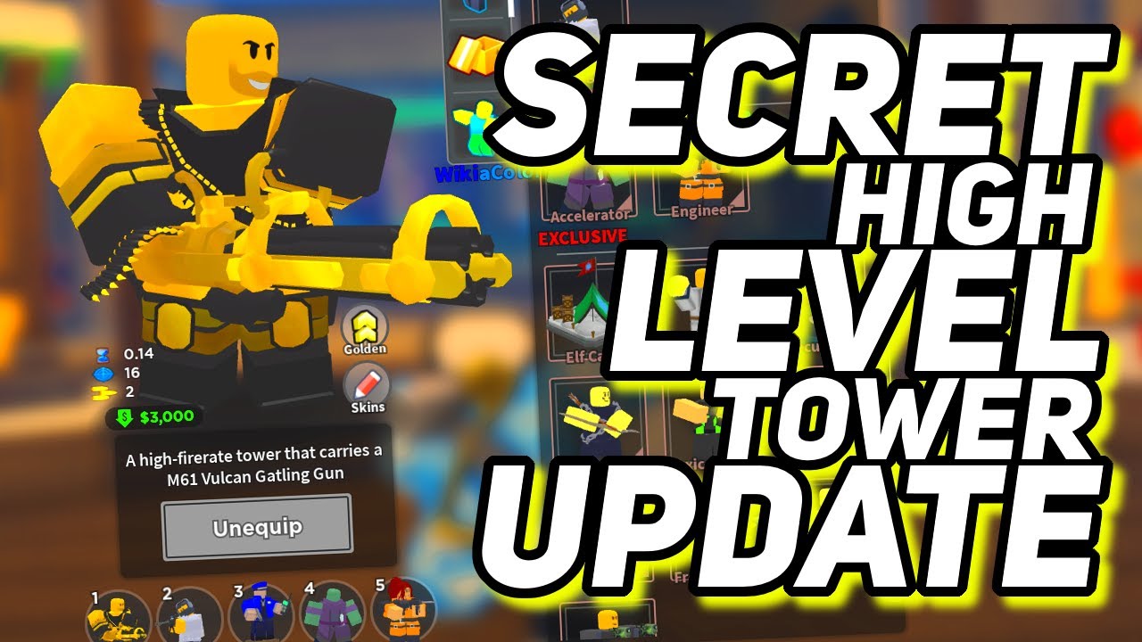 SECRET HIGH LEVEL TOWER UPDATE that nobody noticed... - Tower Defense ...