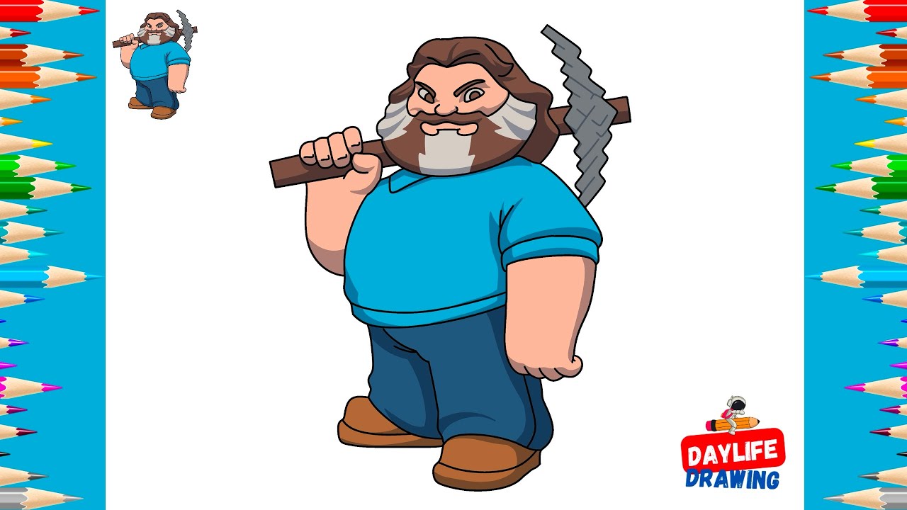 How to Draw Steve | Minecraft Movie Drawing Tutorial - YouTube