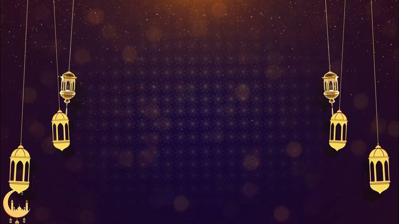 Background Eid Al Fitr Mubarak and Traditional Lanterns Ramadan Islamic Particle Lighting ...