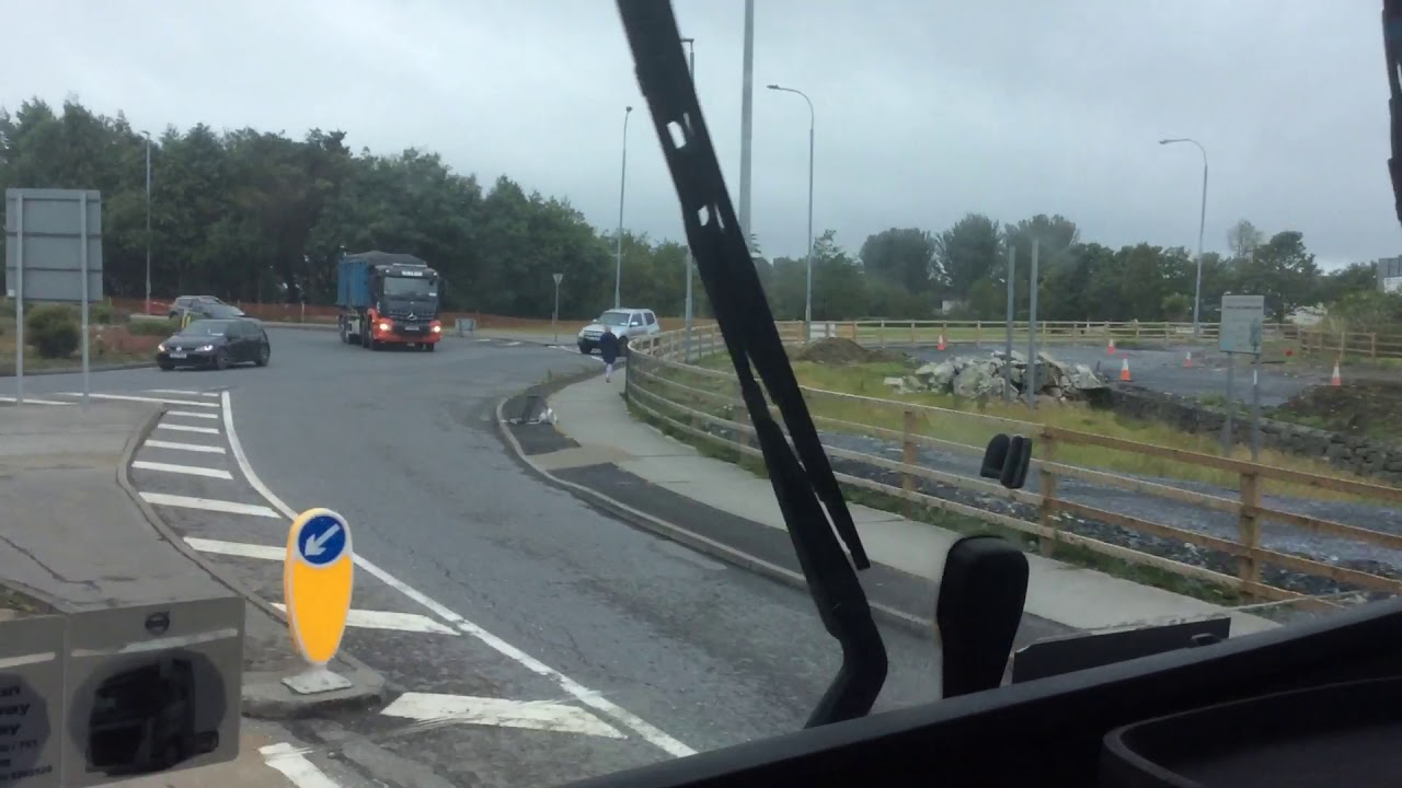 walsh waste skip wagon going past - YouTube