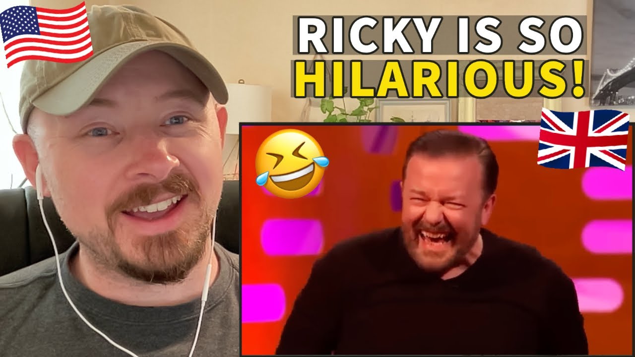 American Reacts to Ricky Gervais Making People Upset - YouTube