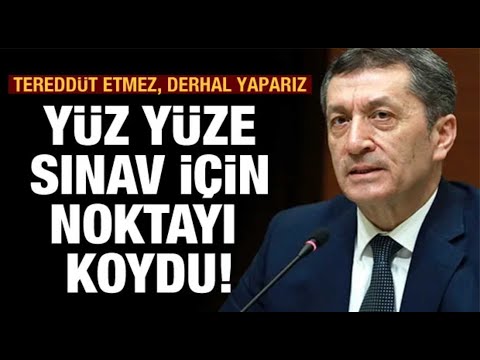 SON DAKİKA ZİYA SELÇUK'UN YÜZ YÜZE SINAVLARLA İLGİLİ AÇIKLAMASI SINAVLARA ERTELEME !!!