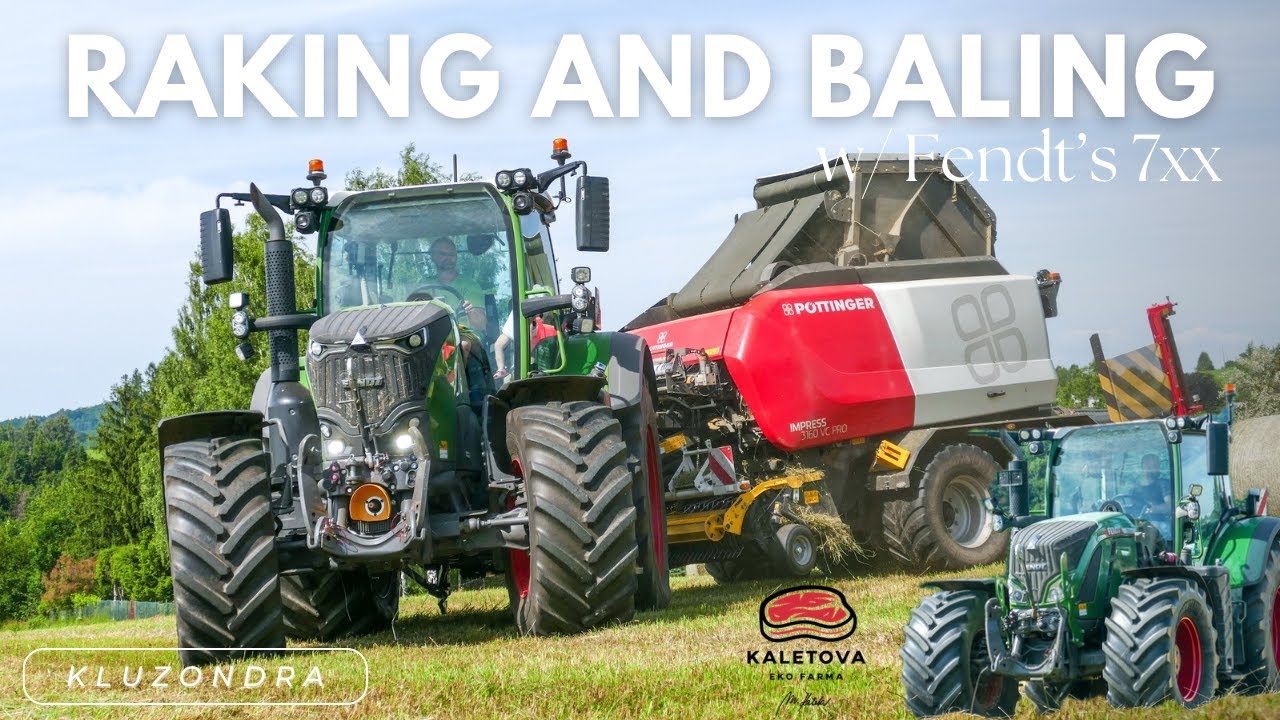 Fendt's 7xx | Raking and Baling! 🌿 - YouTube