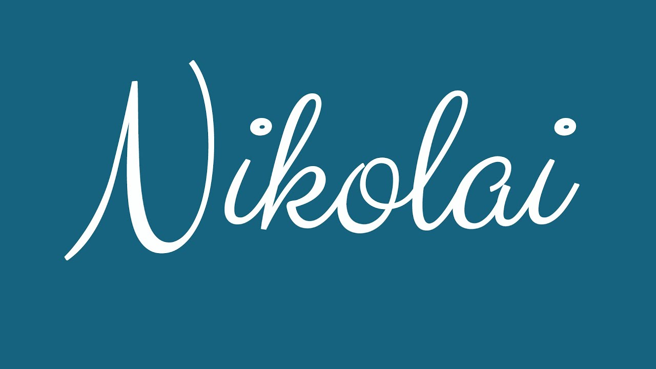 Learn how to Sign the Name Nikolai Stylishly in Cursive Writing - YouTube