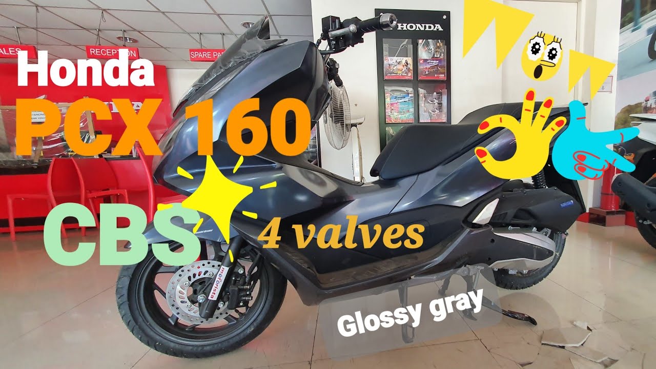 Honda PCX160 CBS gray - YouTube