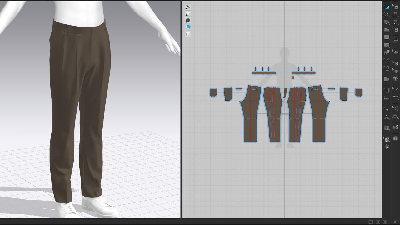 Drafting Men Pleated Trousers, Marvelous Designer, Clo - YouTube