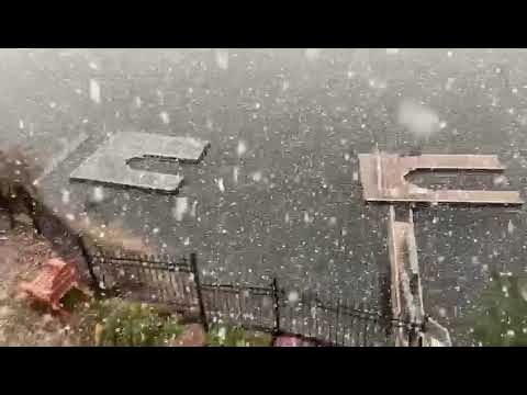 Heavy snow falling in Hayden Lake, Idaho Oct. 26, 2019 - YouTube
