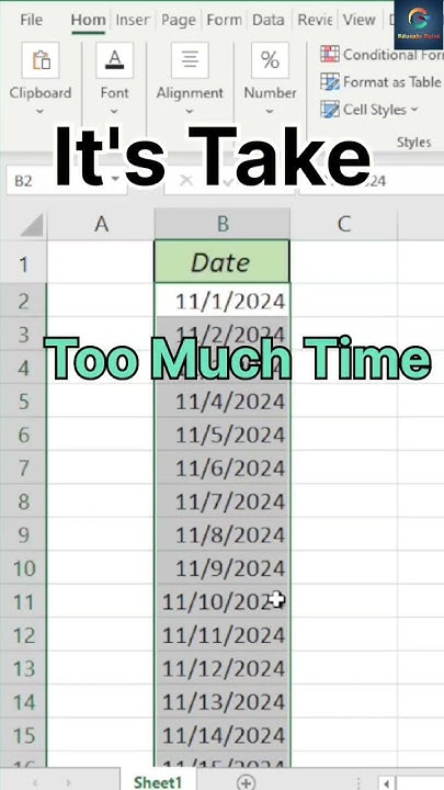 How to Insert Date Automatically #shortsvideo #excel #excelformula #tipsandtricks # ...