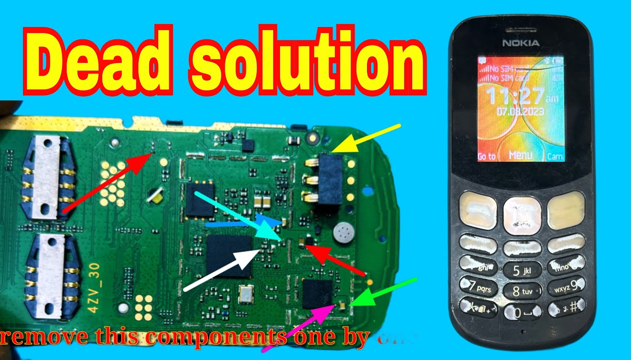 Nokia 130 ta 1017 dead board short solution / board short 100% working ...